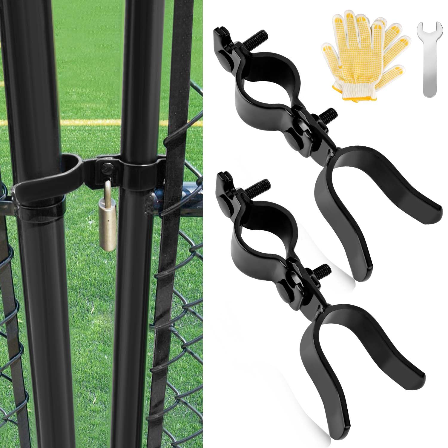 Snapklik.com : 2 PCS Chain Link Gate Latch 1-3/8" X 1-3/8", Chain Link ...