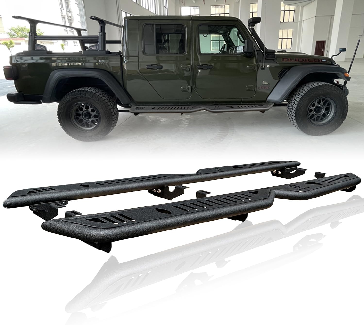Amazon.com: TIOYAR Gladiator Side Step Black Texture Running Board Non ...