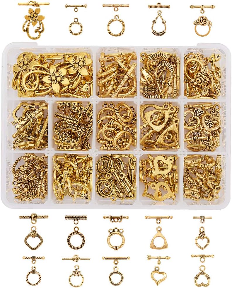 Amazon.com: PH PandaHall 60 Sets Toggle Clasps, 3 Color Jewelry Closure ...