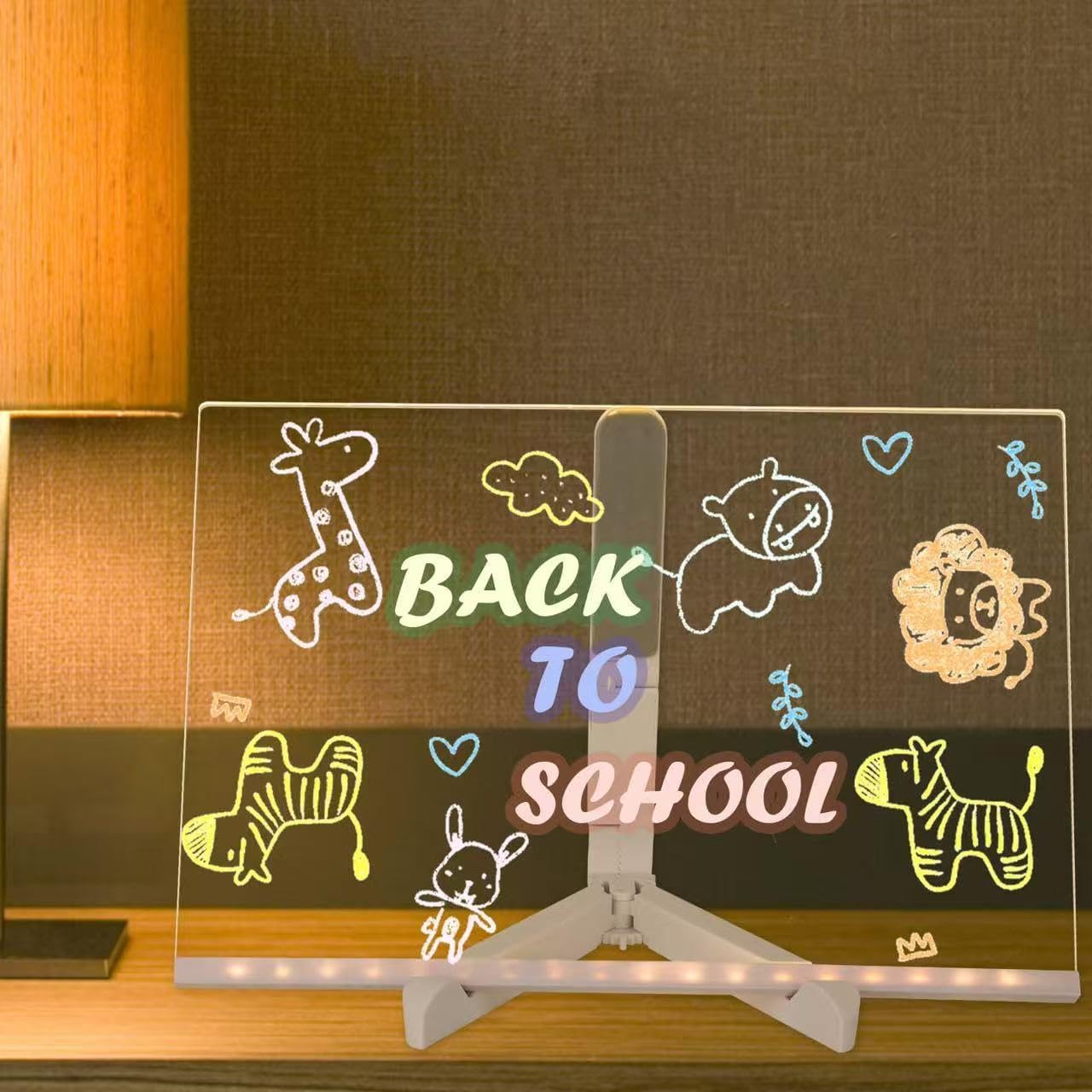 Amazon.com: LED Note Board With Colors, Lighted Acrylic Dry Erase ...