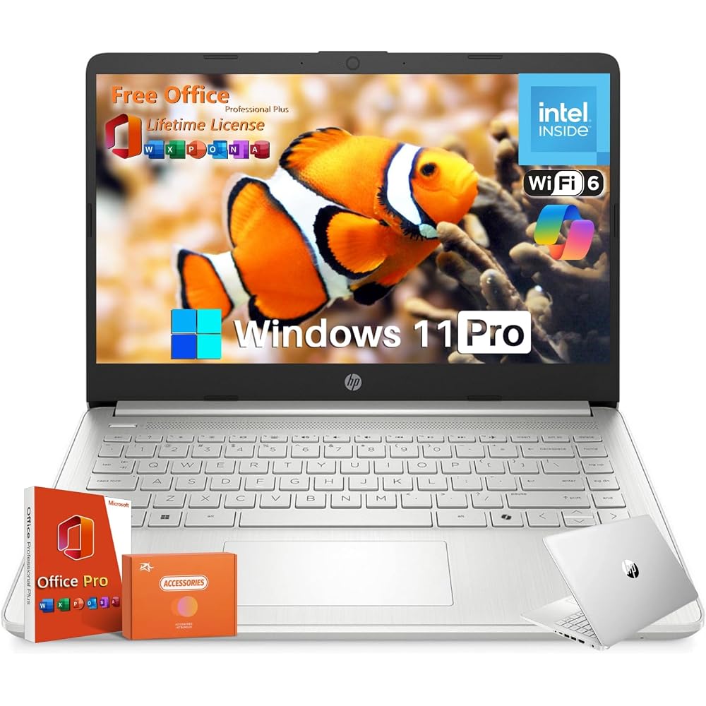 $12/mo - Finance HP 2025 14 inch HD Laptop, Office Pro Lifetime License ...