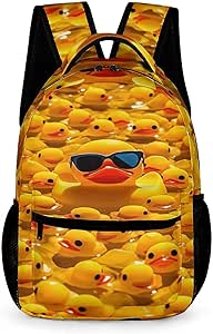 Amazon.com | VFMBT Backpack Yellow Rubber Ducky With Sunglasses Travel ...