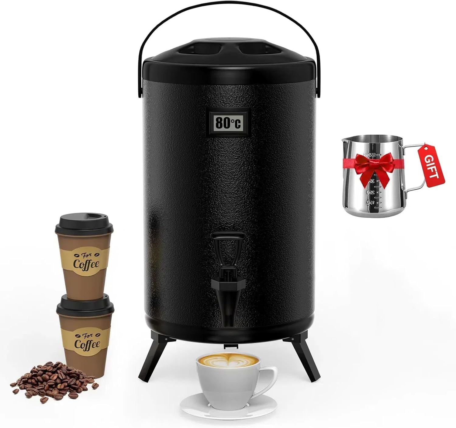 Insulated Beverage Dispenser 8L/2.2 Gallon - Thermal Hot Beverage ...