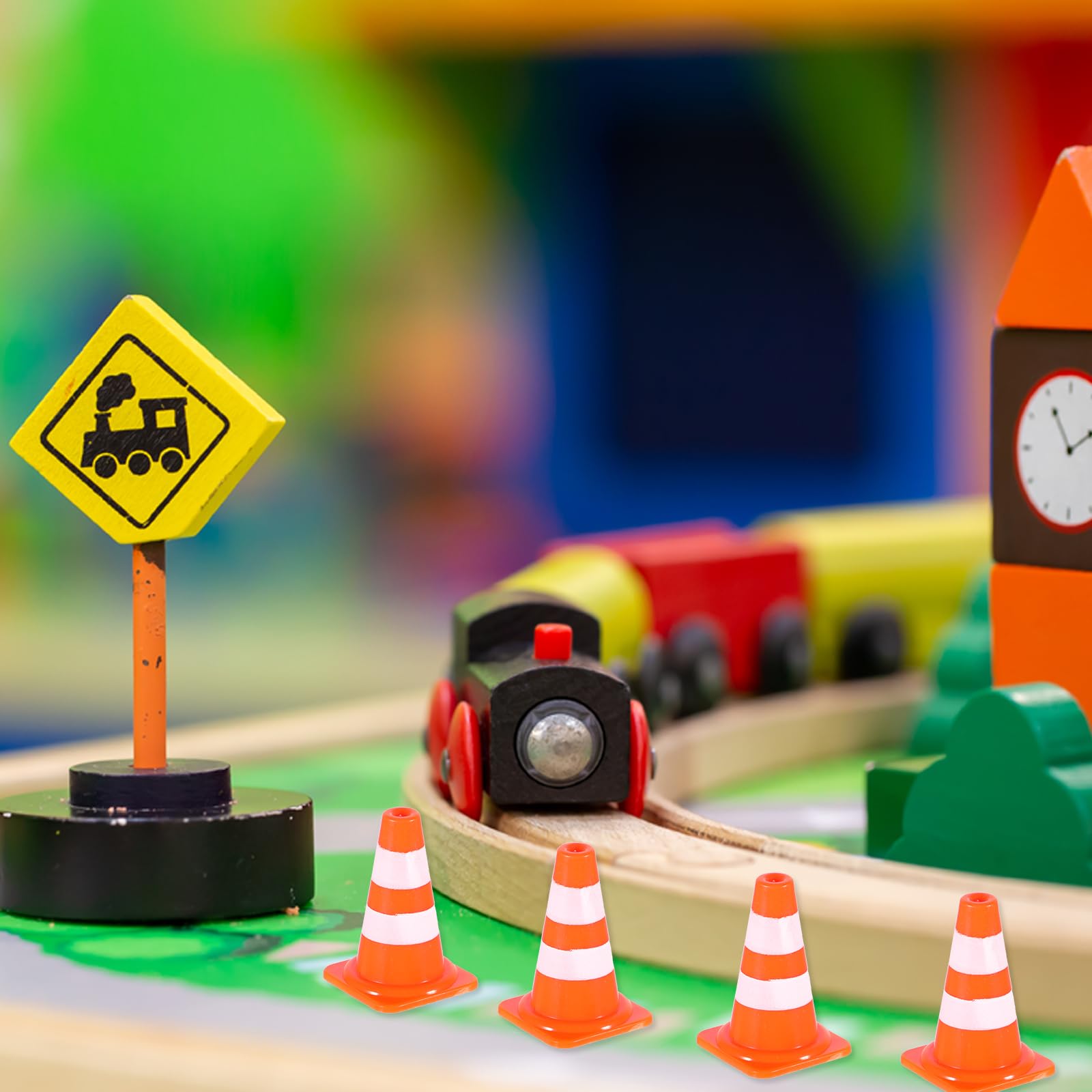 Snapklik.com : Mini Traffic Signs 50pcs Miniature Traffic Cones ...