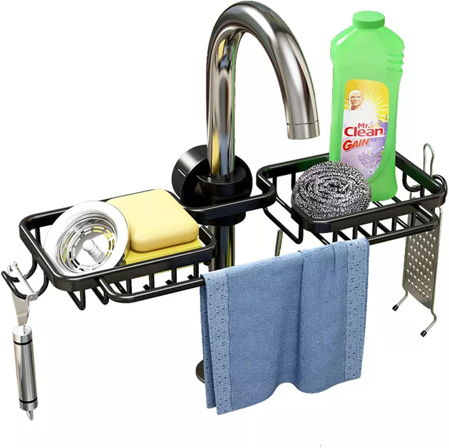 Amazon.com - Vilehubju Faucet Storage Rack， Stainless Steel Sink Rack ...