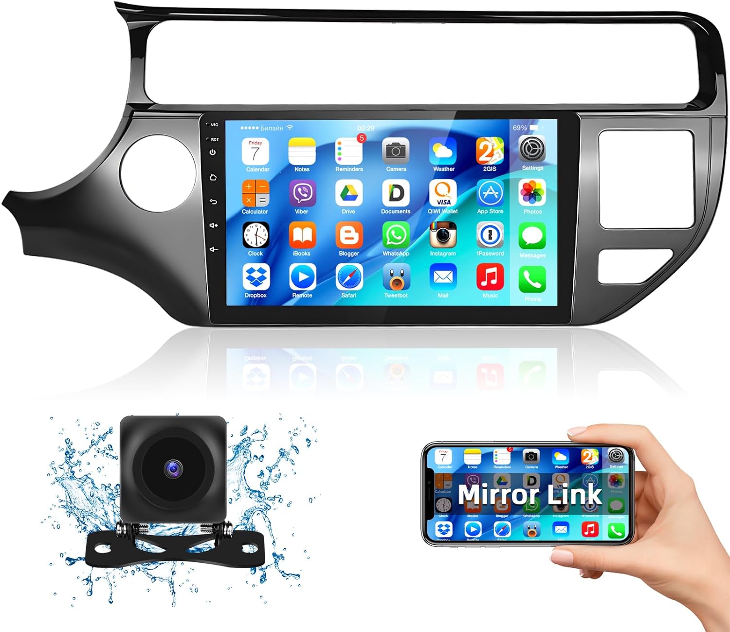 Amazon.com: Podofo [1+32G] Android 13 Car Stereo for KIA Rio 2015,9 ...