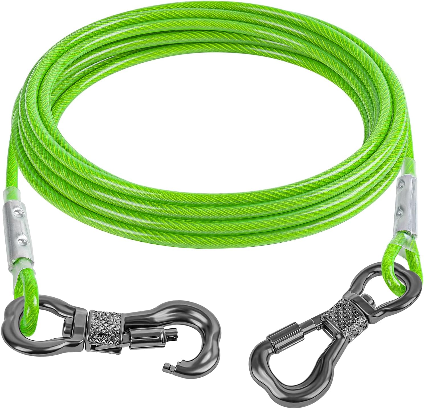Amazon.com : Tresbro 15FT Reflective Dog Tie Out Cable for Dogs Up to ...