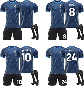 Amazon.co.jp: Chelsea Uniforms 23-24 Away Numbers 6,7,8,10,24 Blank ...