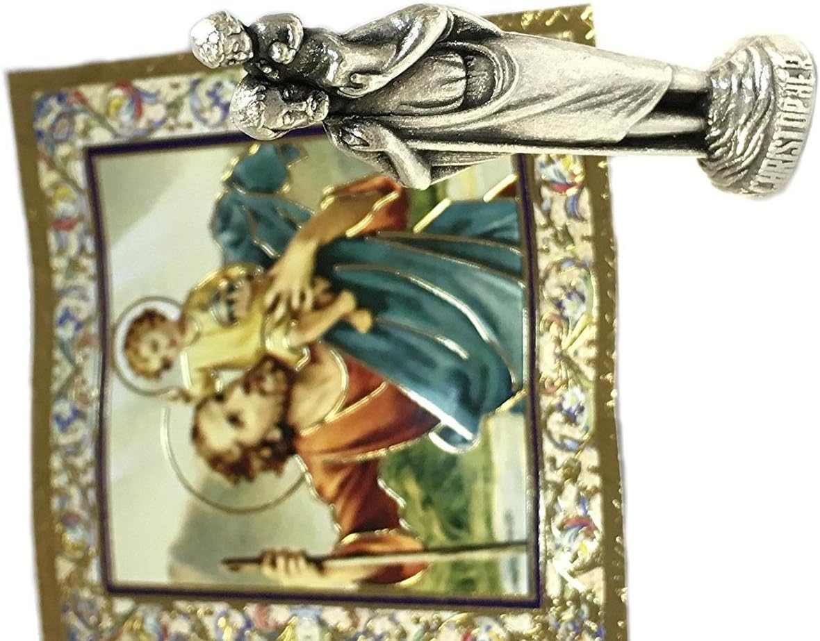 Amazon.com: Religious Gifts St Christopher Mini Saint Gift Set Tiny 1 ...