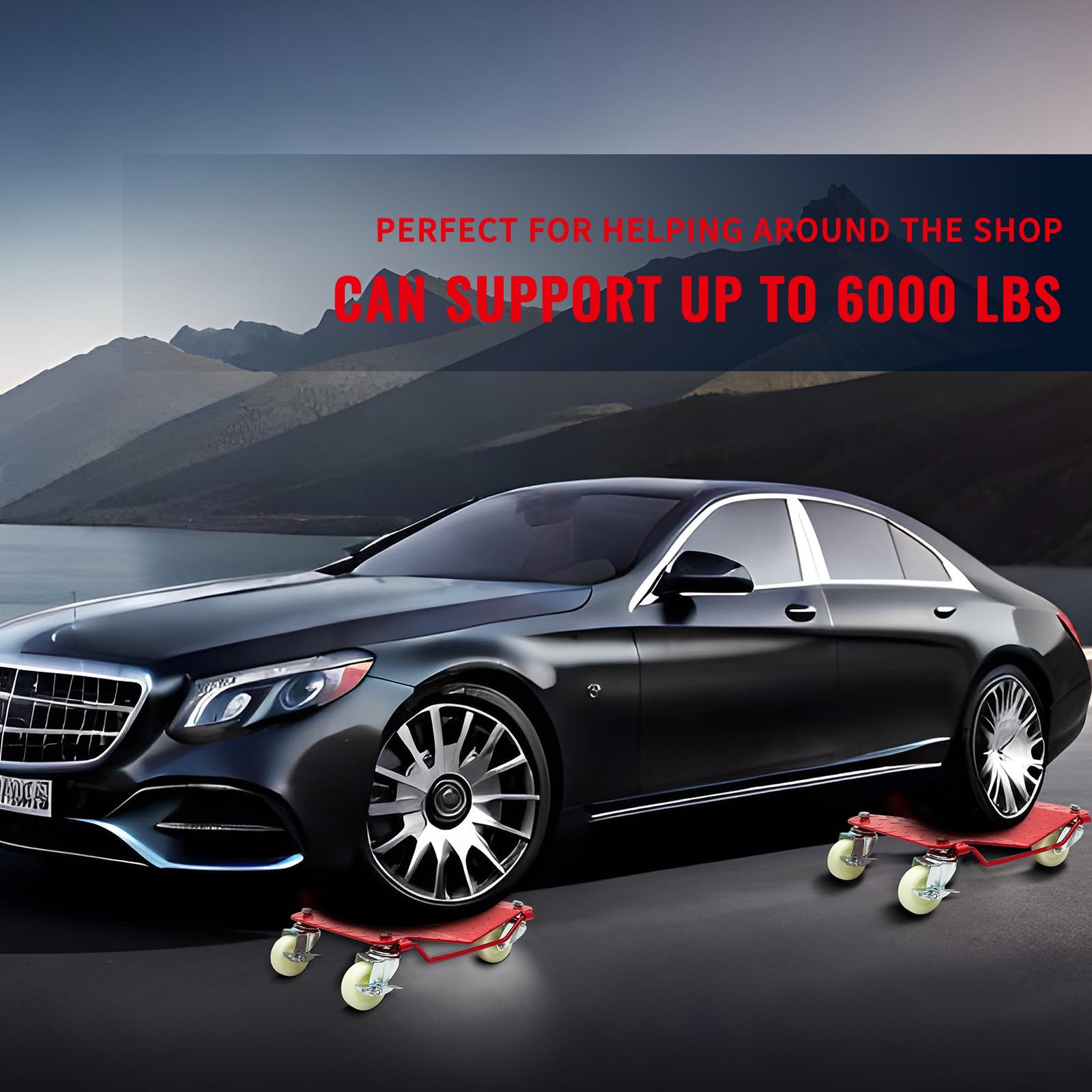 Snapklik.com : Datanly Car Dolly, 4 Pack Auto Wheel Dolly Vehicle Tire ...