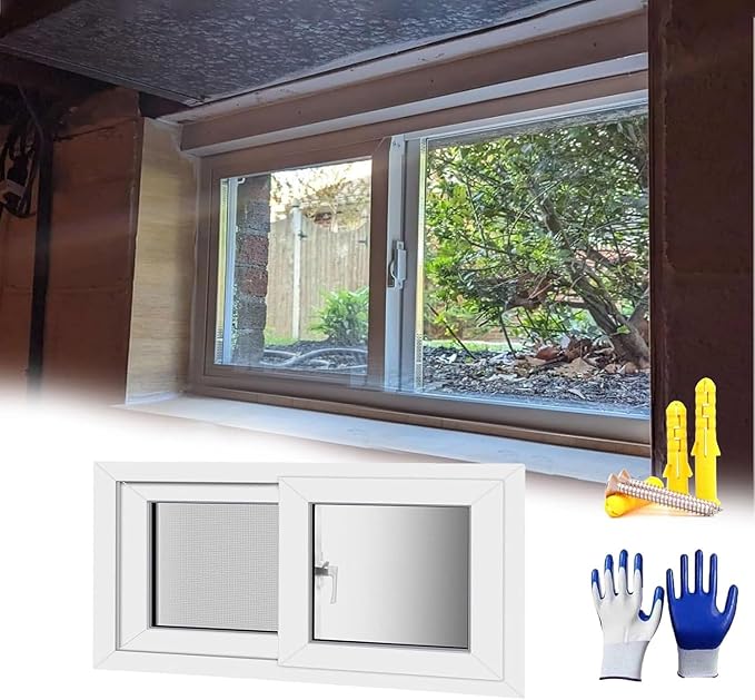 Basement Windows, Horizontal Sliding Window with Screen and Tempered ...