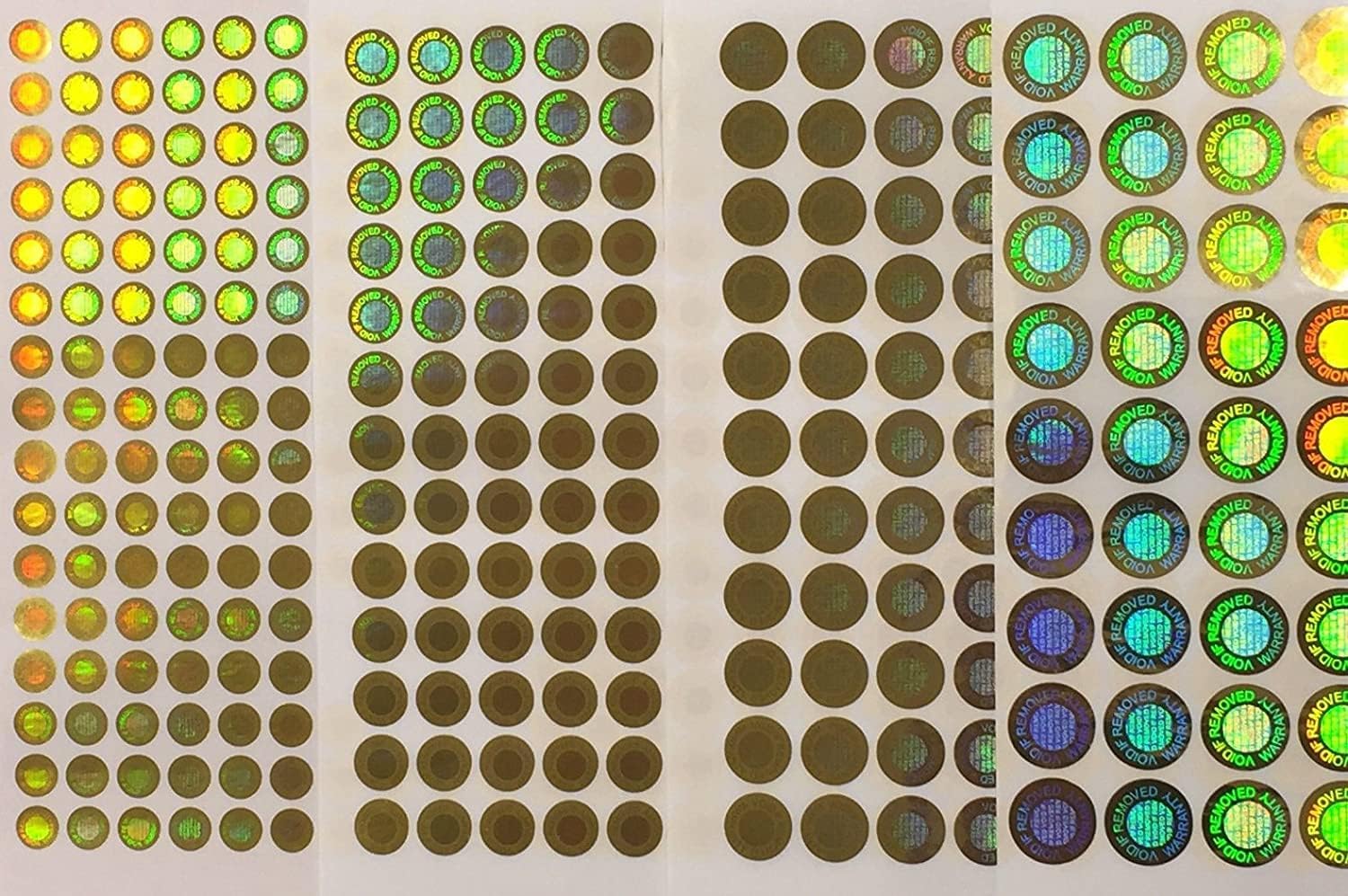 Or hologramme de sécurité garantie Stickers – nulle Si Retiré ...
