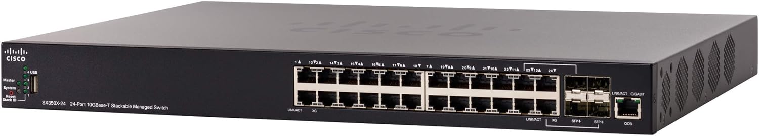 SX350X-24-Port 10GBase-T Stackable Managed Switch - 24x 10G 10GBase-T ...