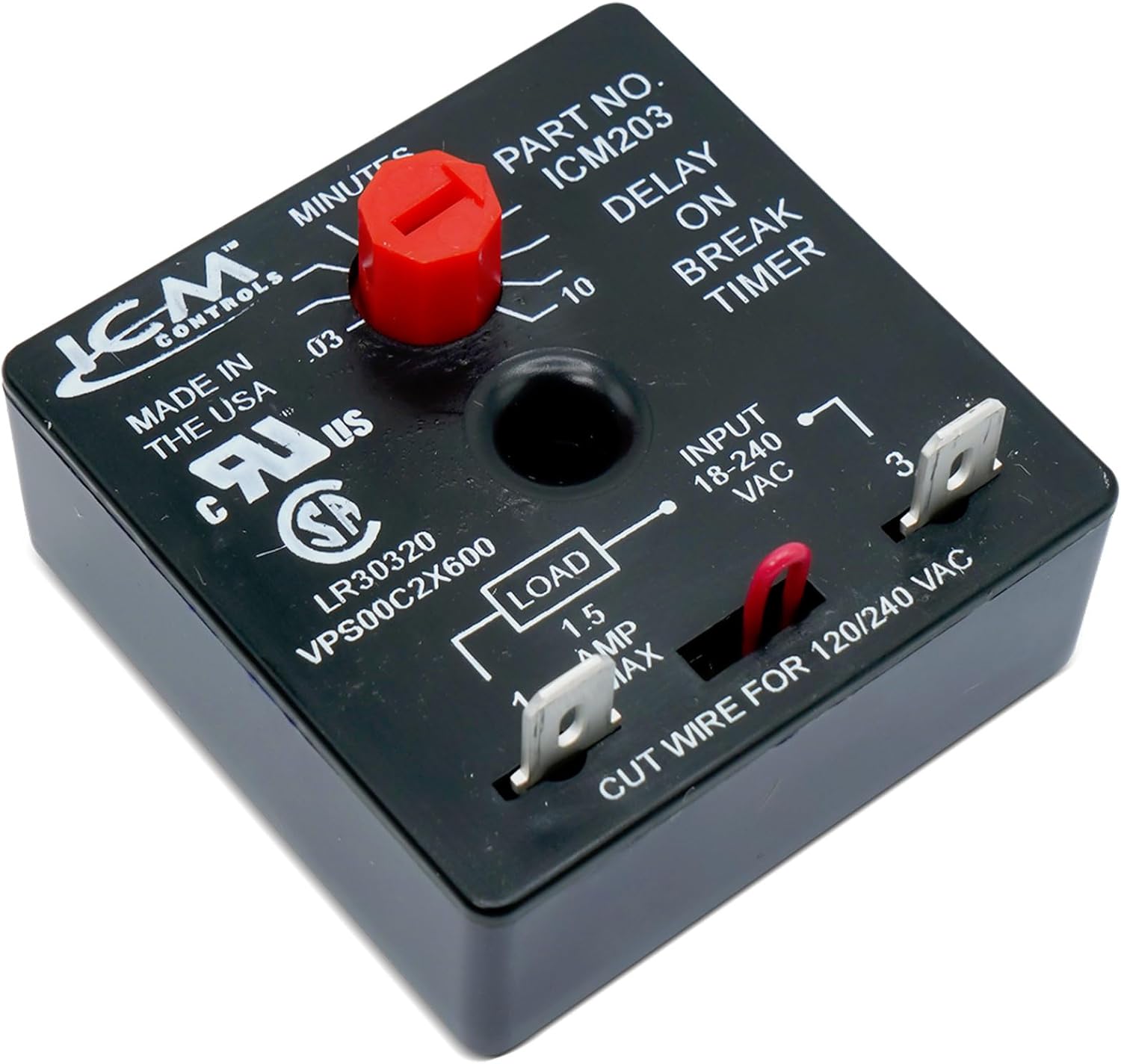 Amazon.com: EvertechPRO Delay on Break Timer 18-240 VAC 1.5 amps, 15 ...