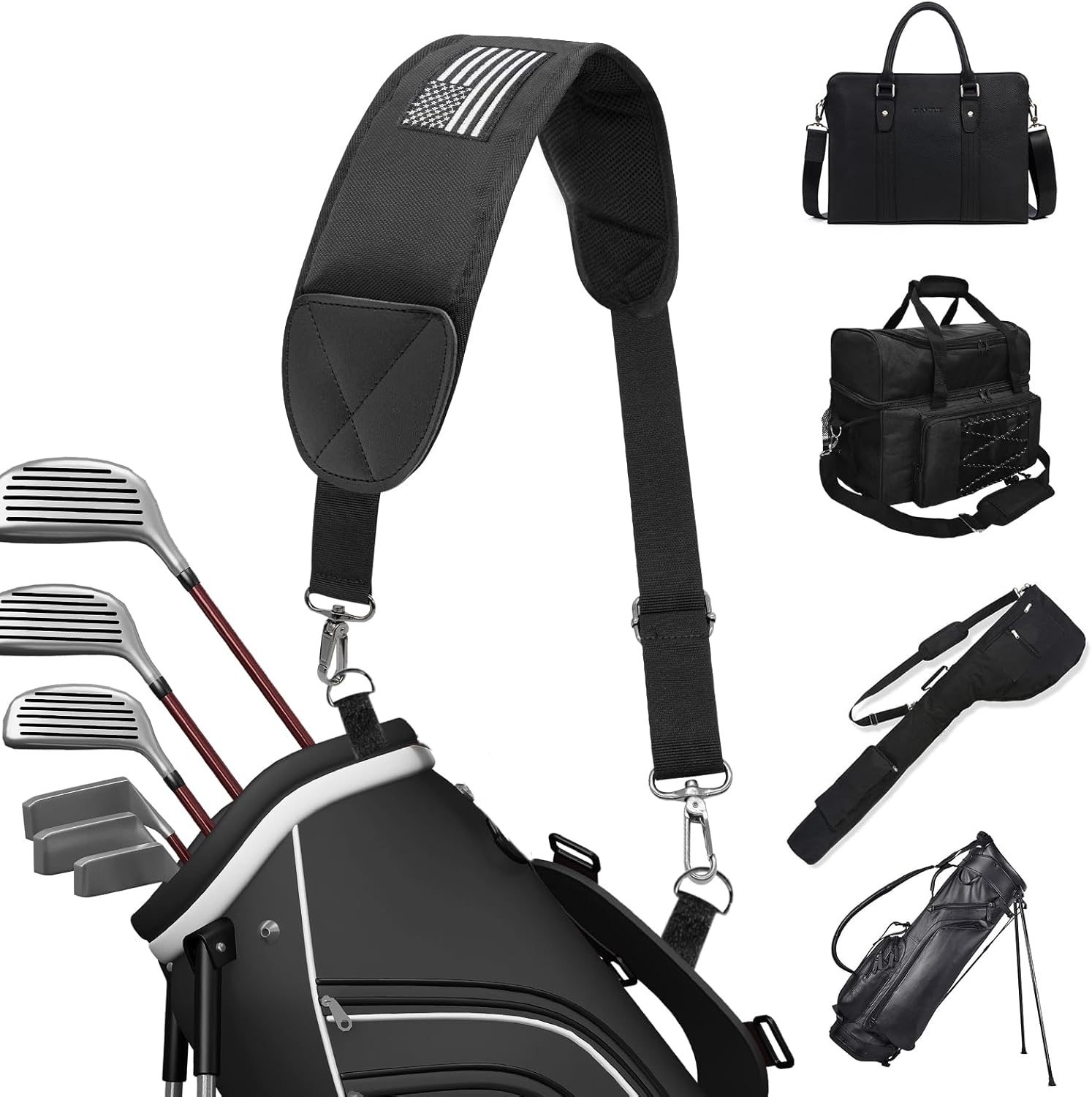Amazon.com : BAIRBRE Golf Bag Strap Replacement Golf Bag Shoulder Strap ...
