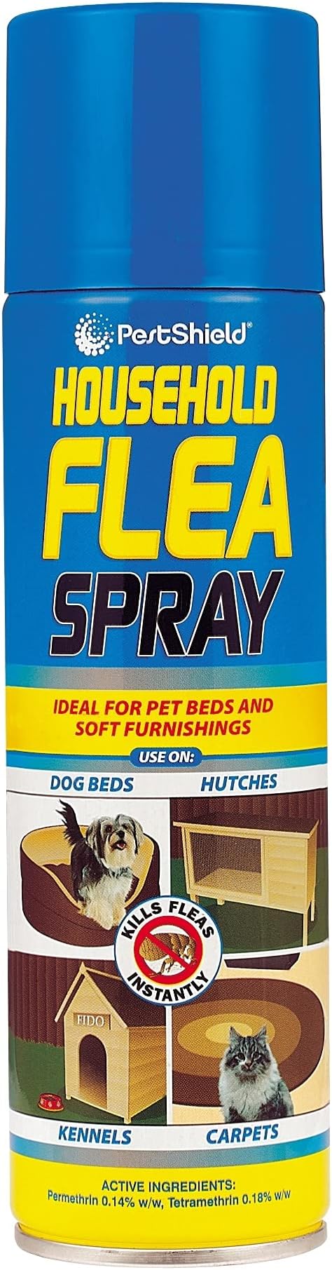 Flea Spray Flea & Larvae killer Cat Dog Pets Bed Carpet Home 200 ml ...