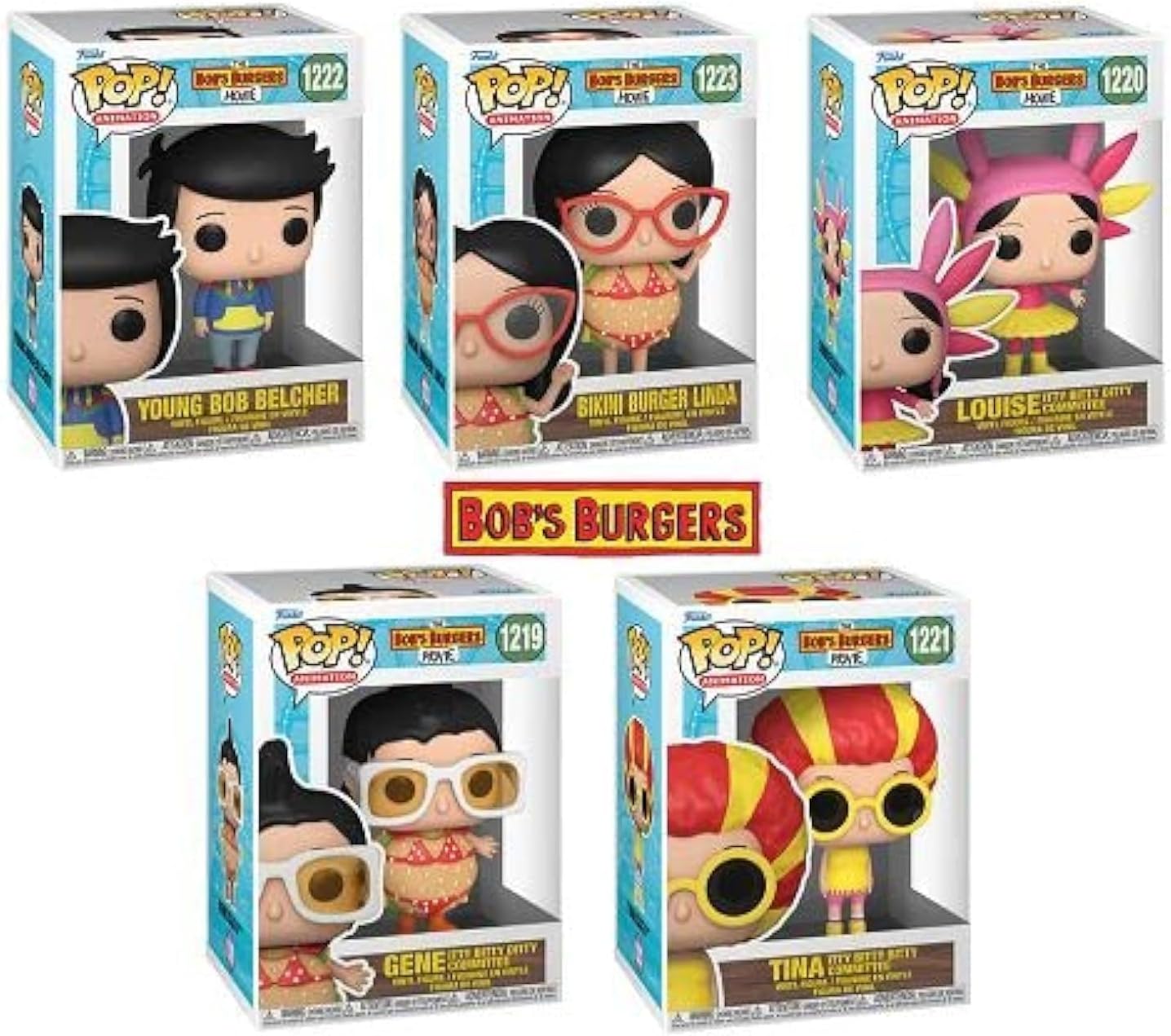 Funko The Bob's Burgers Movie Pop! Complete Set (5) : Funko: Amazon.ca ...