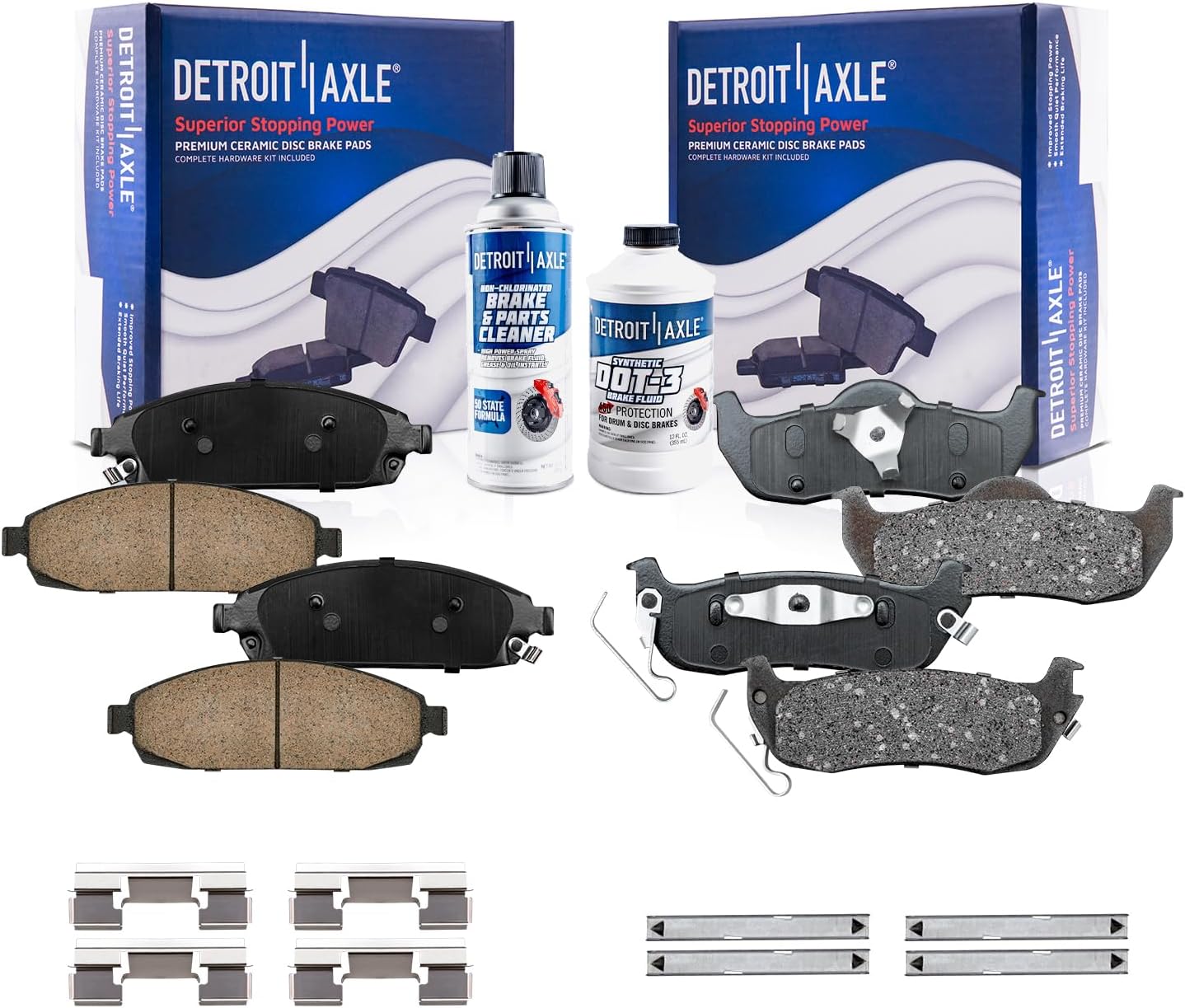 Amazon.com: TALAMOYI Replacement for Front & Rear Ceramic Brake Pads ...