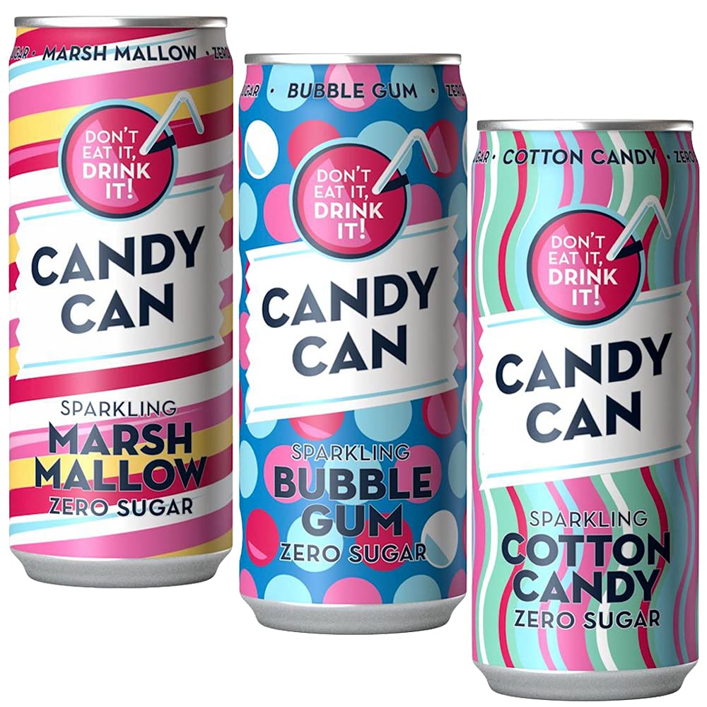 Candy CAN Sparkling Marshmallow Zero Sugar CAN 330ml TIN (Marshmallow ...