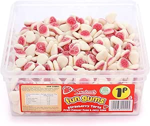 Swizzels Matlow Fun Gum Tubs Strawberry Tarts Pack of Pieces, 1 grams ...