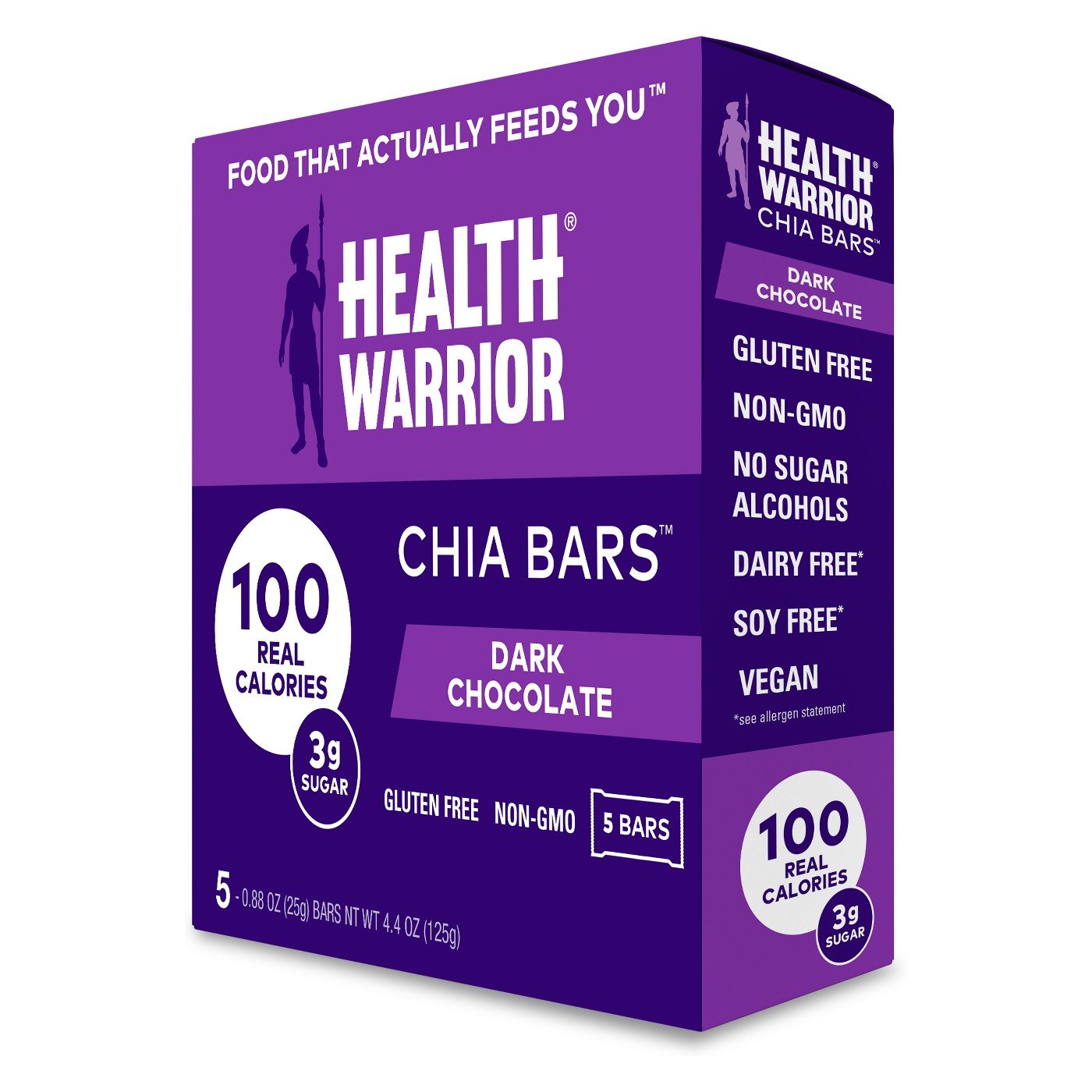 Amazon.com: Health Warrior Dark Chocolate Chia Bars 0.88oz x 5( total 4 ...