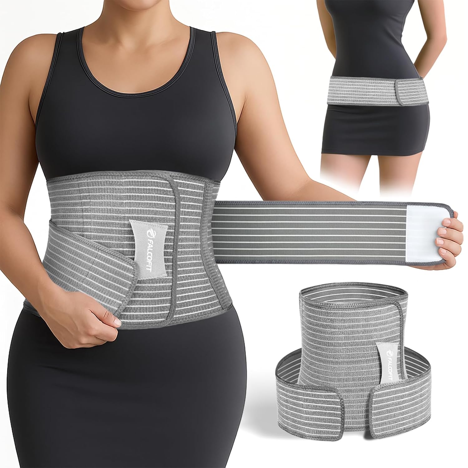 Amazon.com: FALCOFIT Postpartum Belly Band, 2 in 1 Postpartum Belly ...