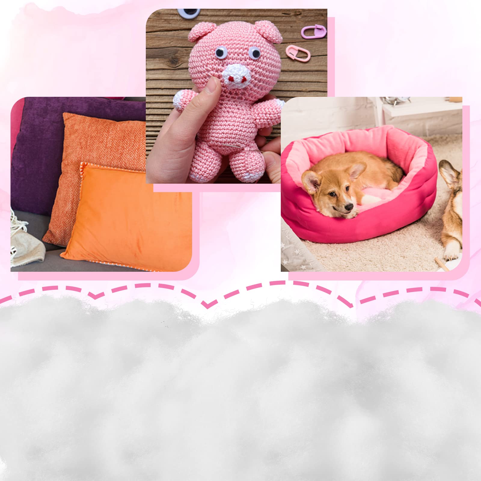 Snapklik.com : 4.4pound/ 70oz Polyester Polyfill Stuffing For Stuffed ...