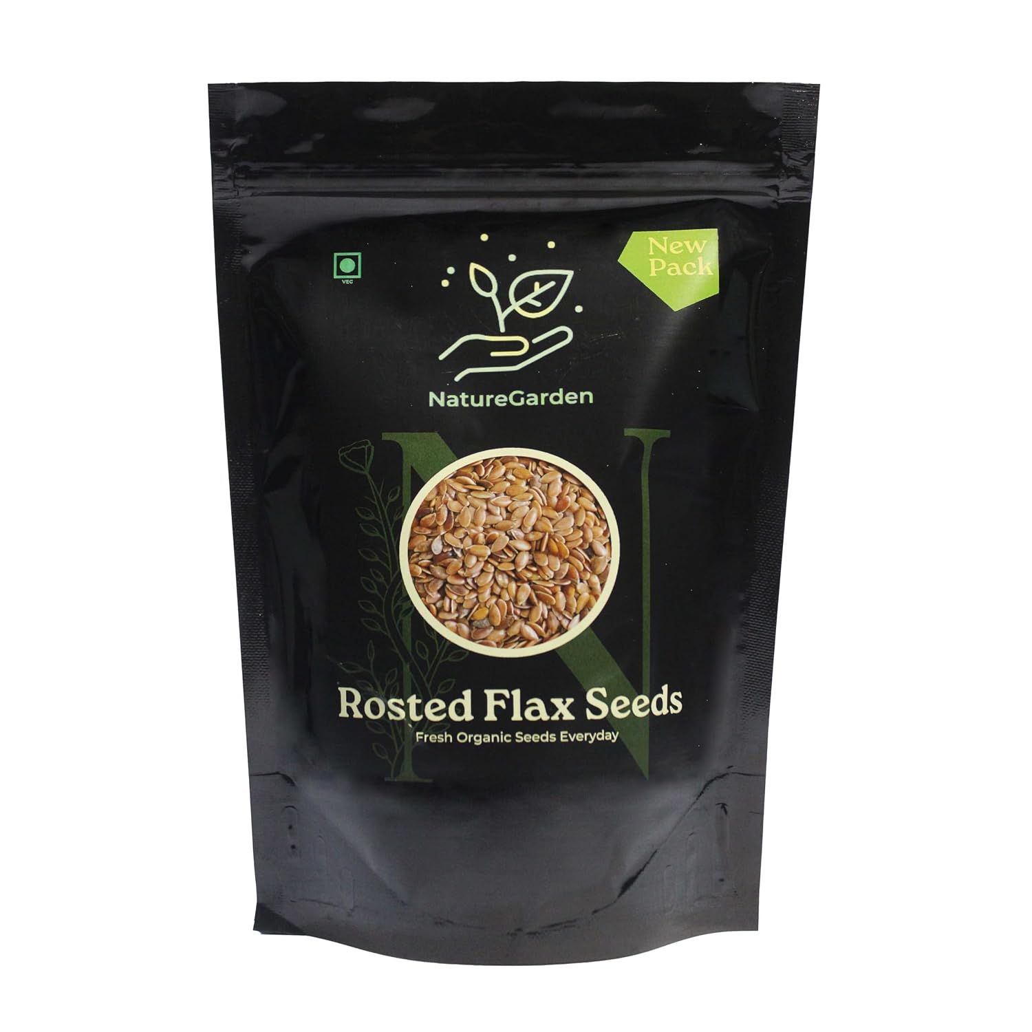 NatureGarden Roasted Flax Seeds 250g Pack | Raw Pure Alsi Seeds | High ...