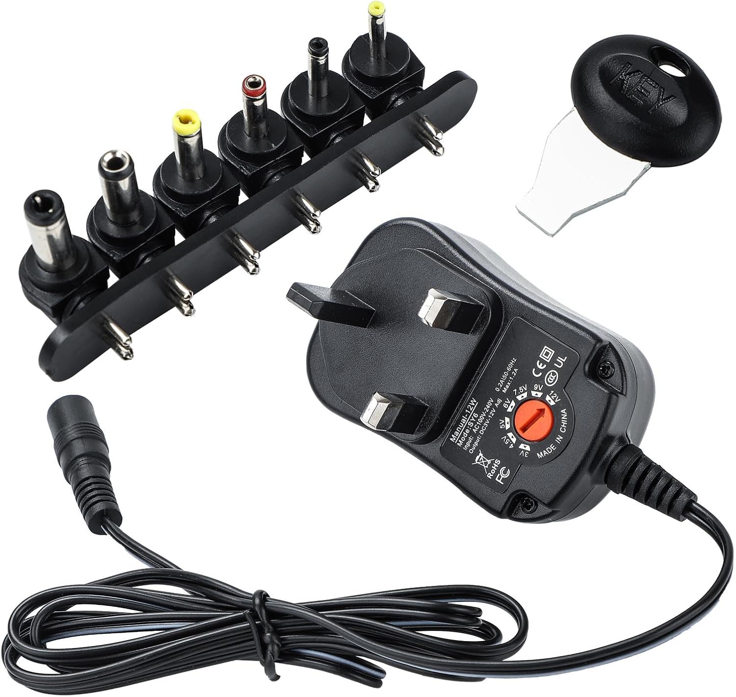 30W Universal Power Adapter, 3V To 12V Voltage Universal Charger Switch ...