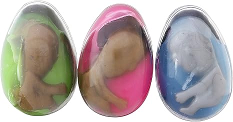 Toyland® Pack of 3 x 8.5cm Alien Egg Toy - Alien In Goo & Plastic Egg ...