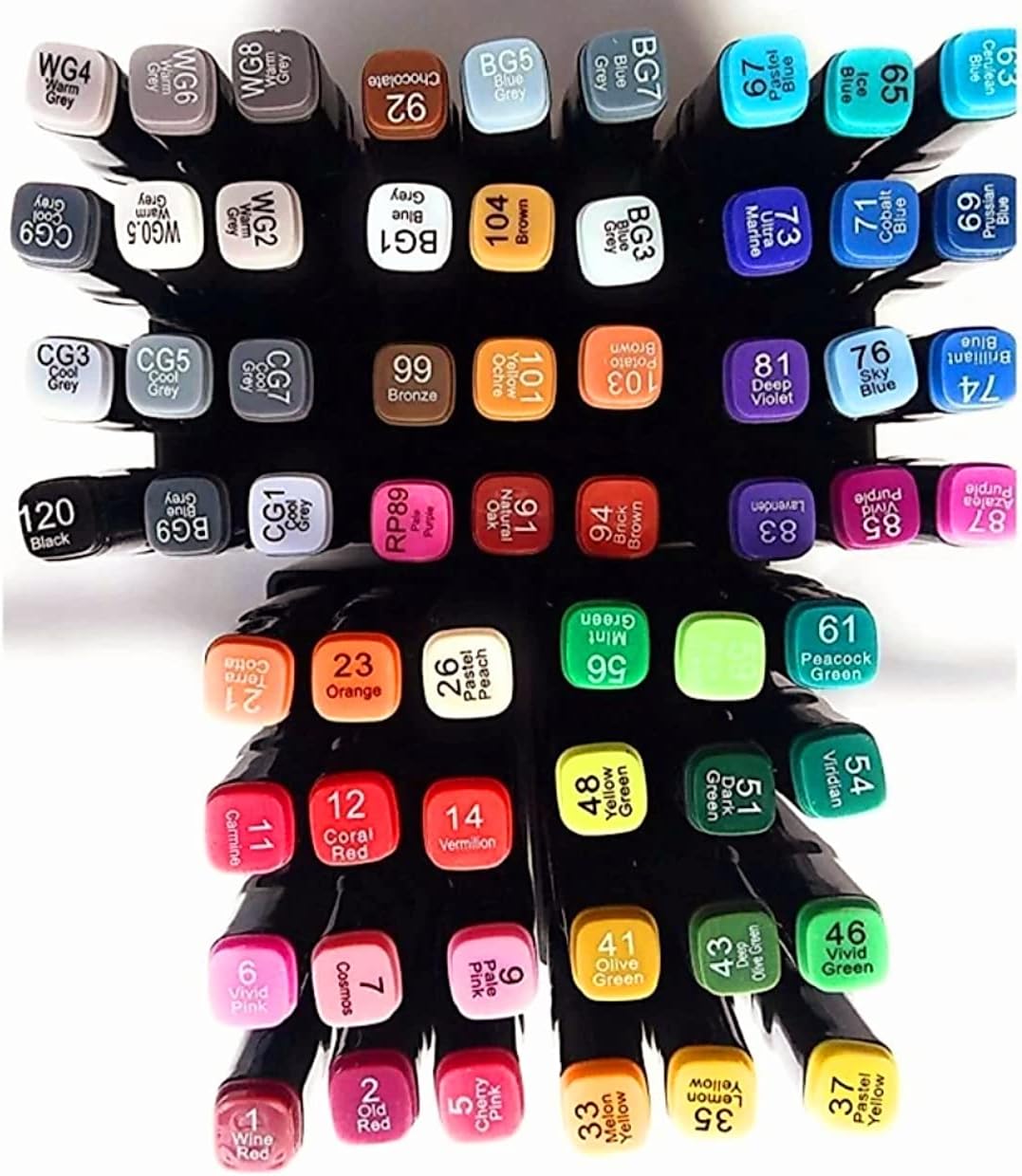 Touch cool Alcohol Markers Professional Art Set - Double Ended Bendable Alcohol Based Ink Colors ...