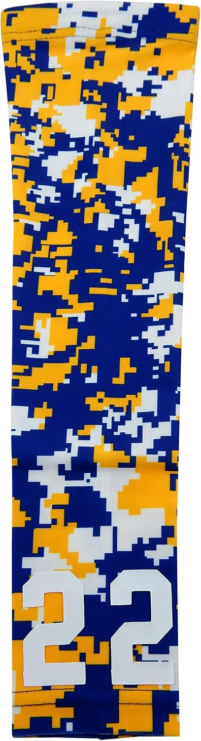 Amazon.com: Sports Farm - Custom Number Royal Blue Yellow White Digital ...
