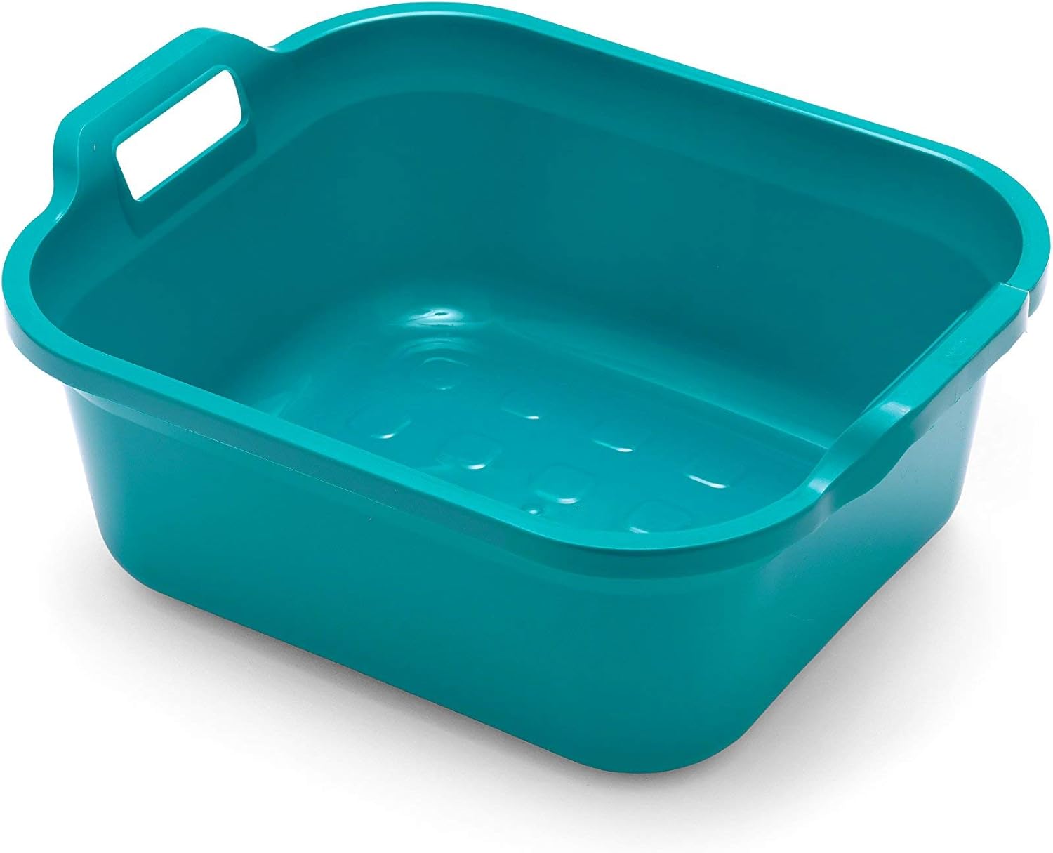 Addis Rectangular Washing Up Bowl with Handles, Plastic, Teal Blue, 39 ...