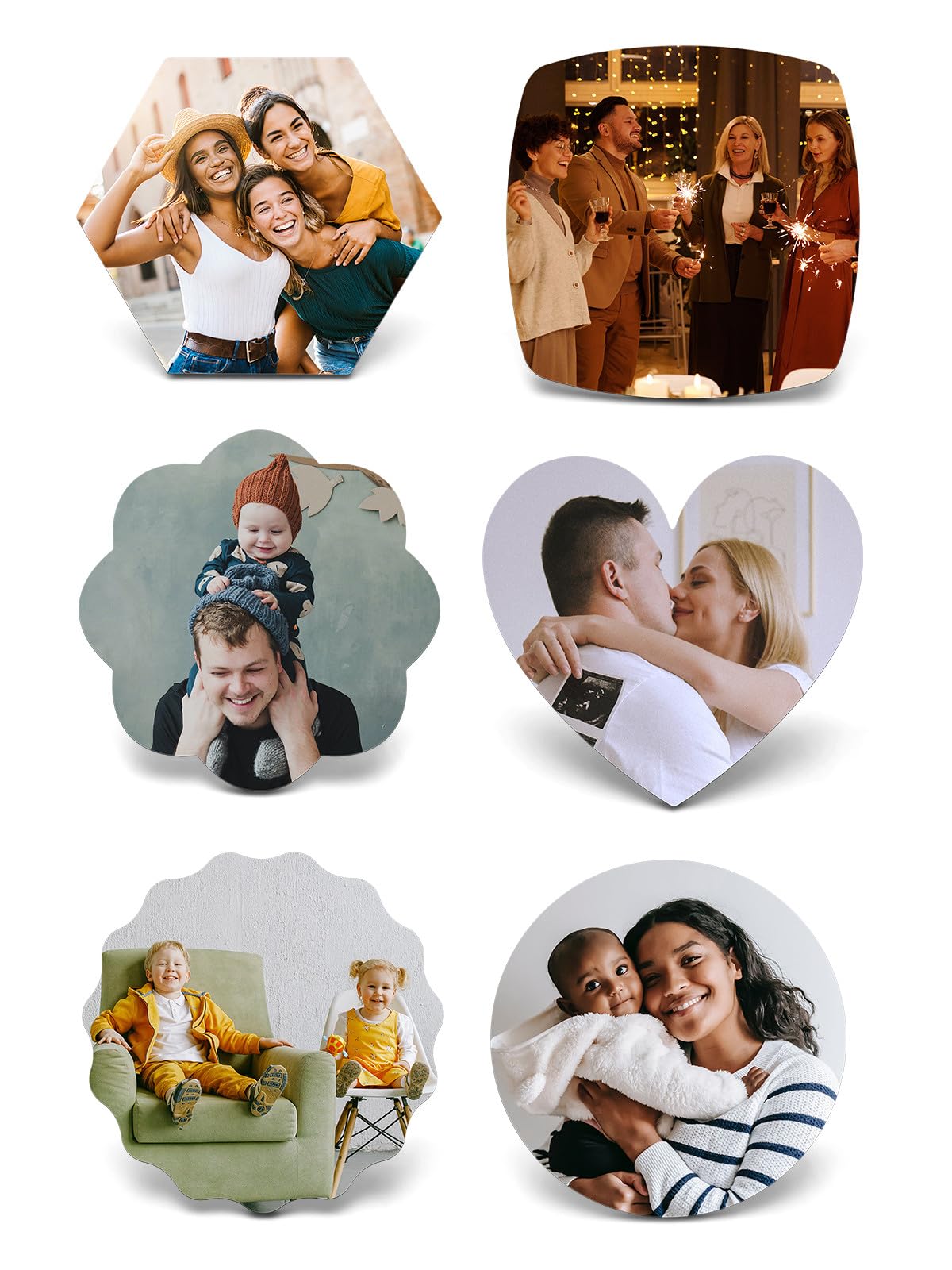 Amazon.com: Zysta 6pcs Photo Magnets for Refrigerator Custom Fridge ...