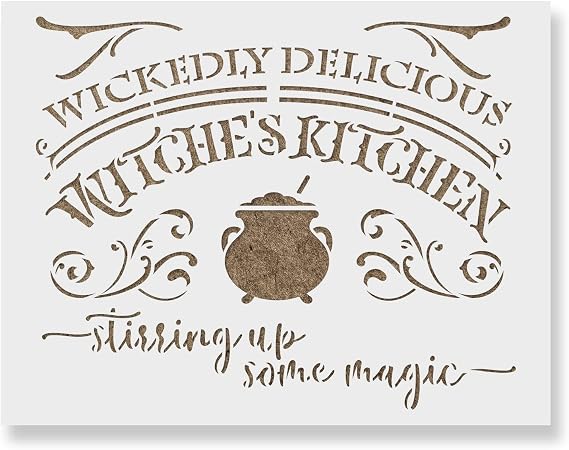 Amazon.com: Witches Kitchen Stencil - Halloween Decorations, Stencils ...