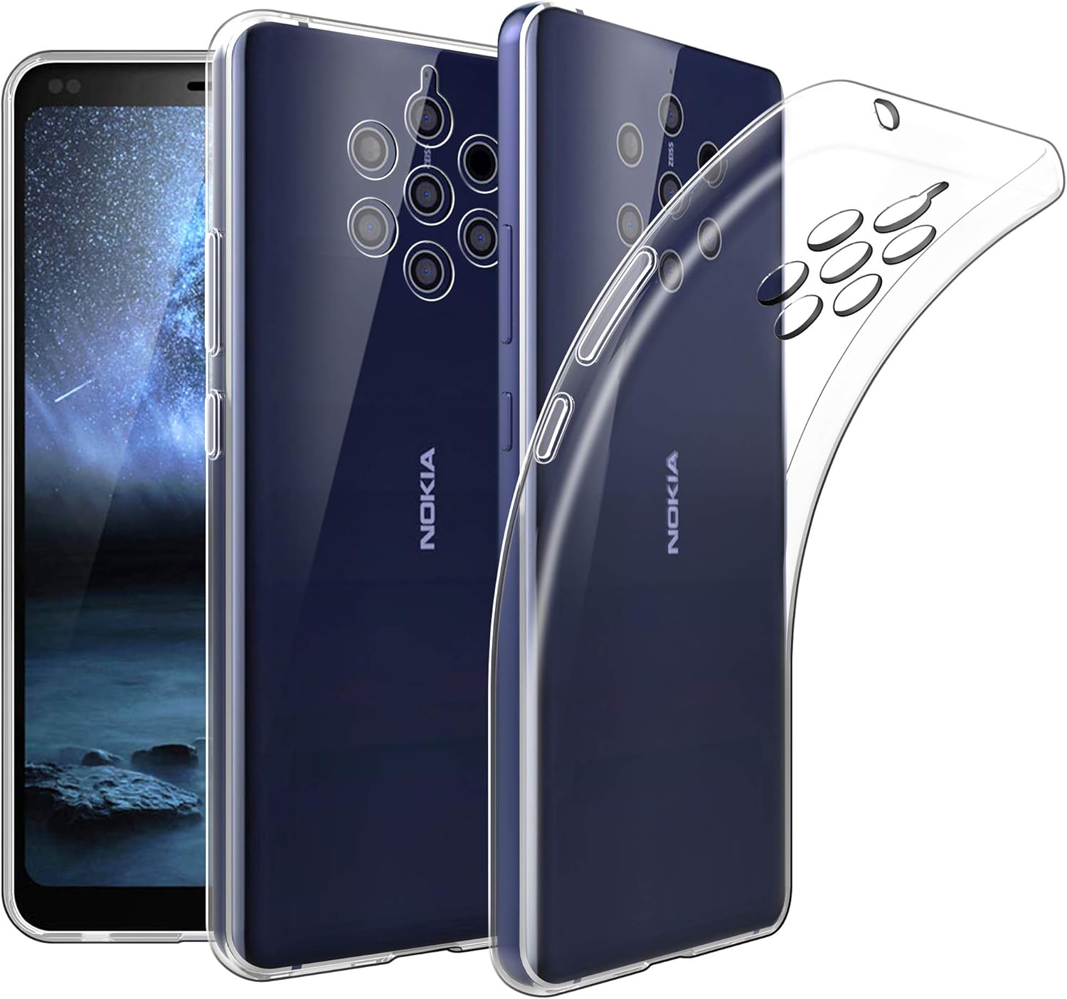 Amazon.com: EasyAcc Case for Nokia 9 PureView, Soft TPU Crystal Clear ...