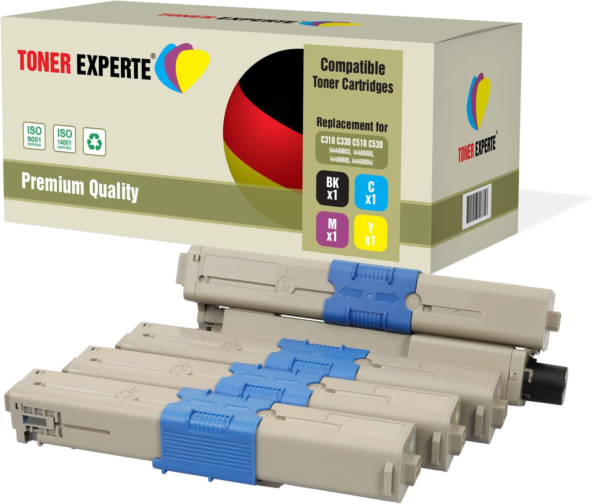 BAISINE 4er-Pack Toner Kompatible Oki MC362 für Oki MC362 MC362dn ...