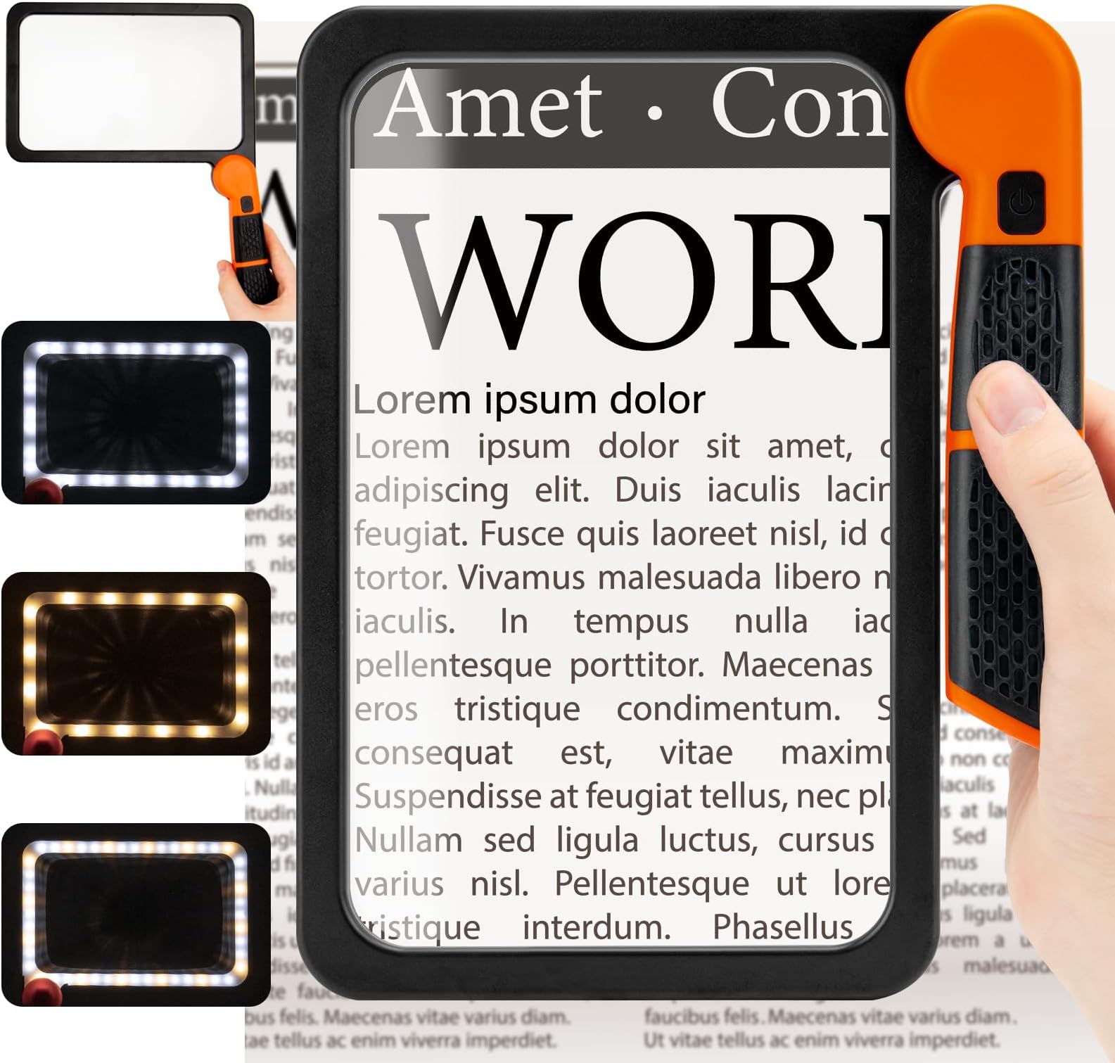 Amazon.com : Full Page Reading Magnifying Lens for Books, Menus : Large ...