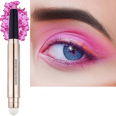 Amazon.com : 2 in 1 Eyeshadow Stick - Cream Smooth Shimmer Hot Pink ...