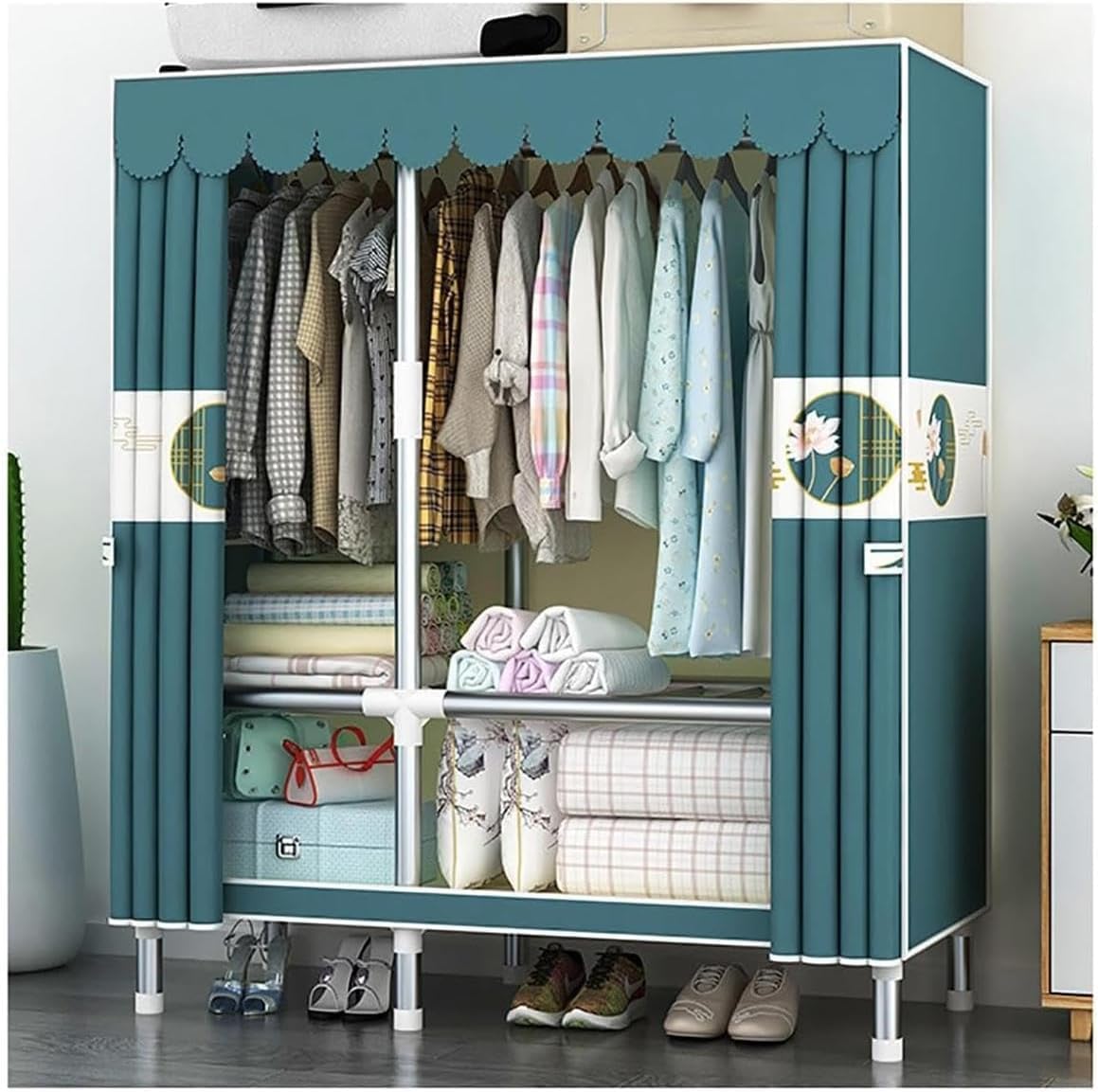 Qxmiguel wardrobe Detachable combination wardrobe portable wardrobe ...