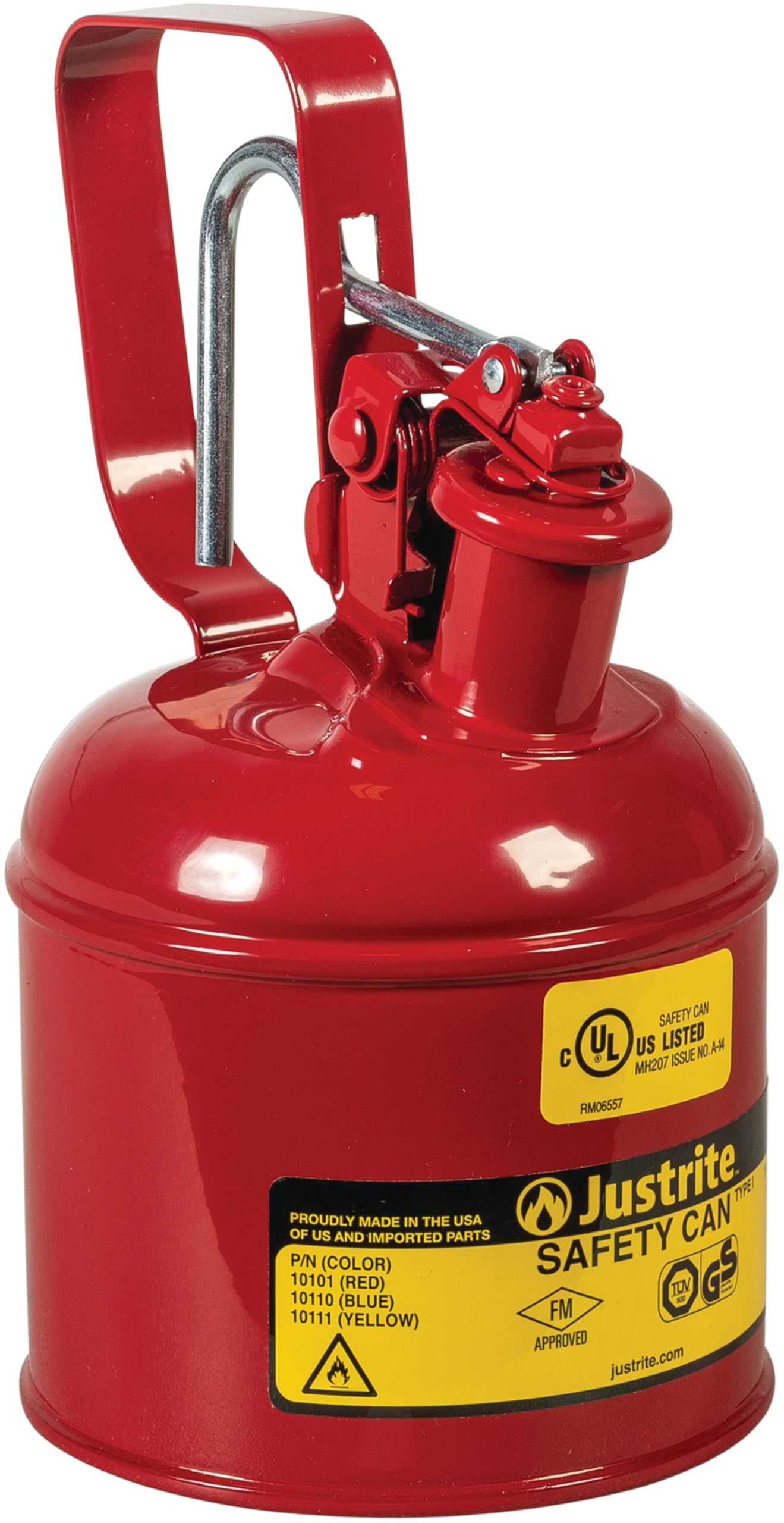 Snapklik.com : Justrite 1 Quart Type I Red Safety Gas Can For Gasoline