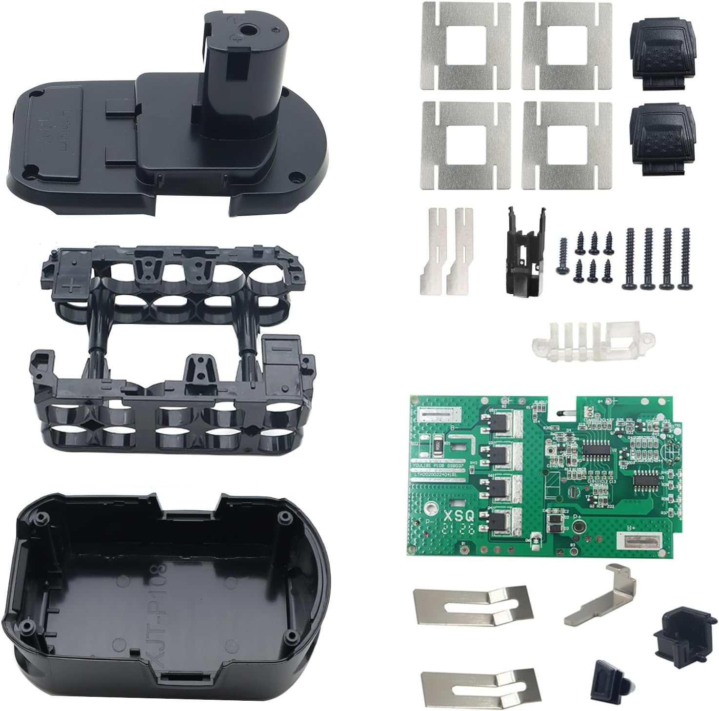 Amazon.com: 10-Cell Battery Case Replacement Parts Compatible with ...