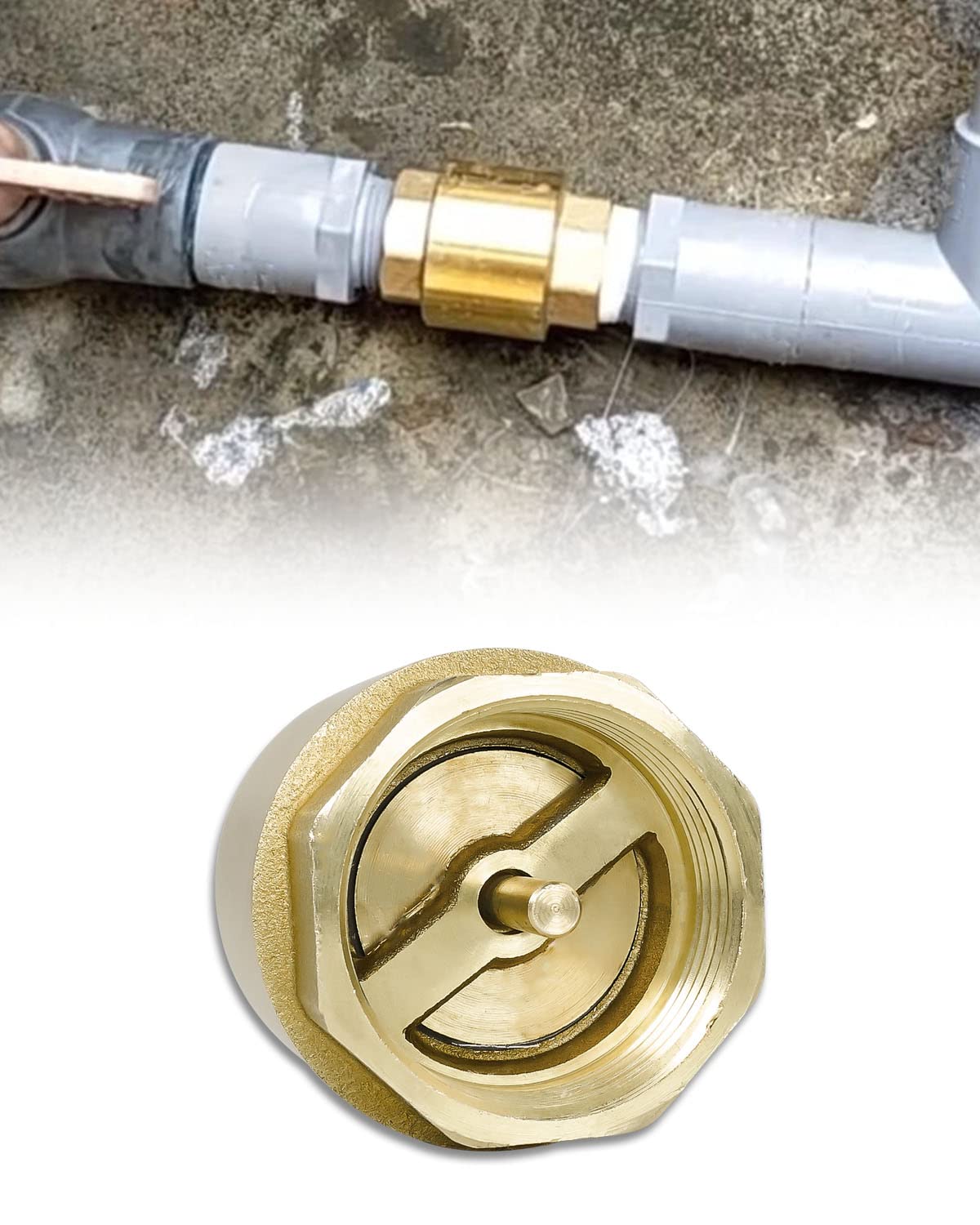 Snapklik.com : 1 1/4-Inch Check Valve In-Line No-Lead Brass Check Valve