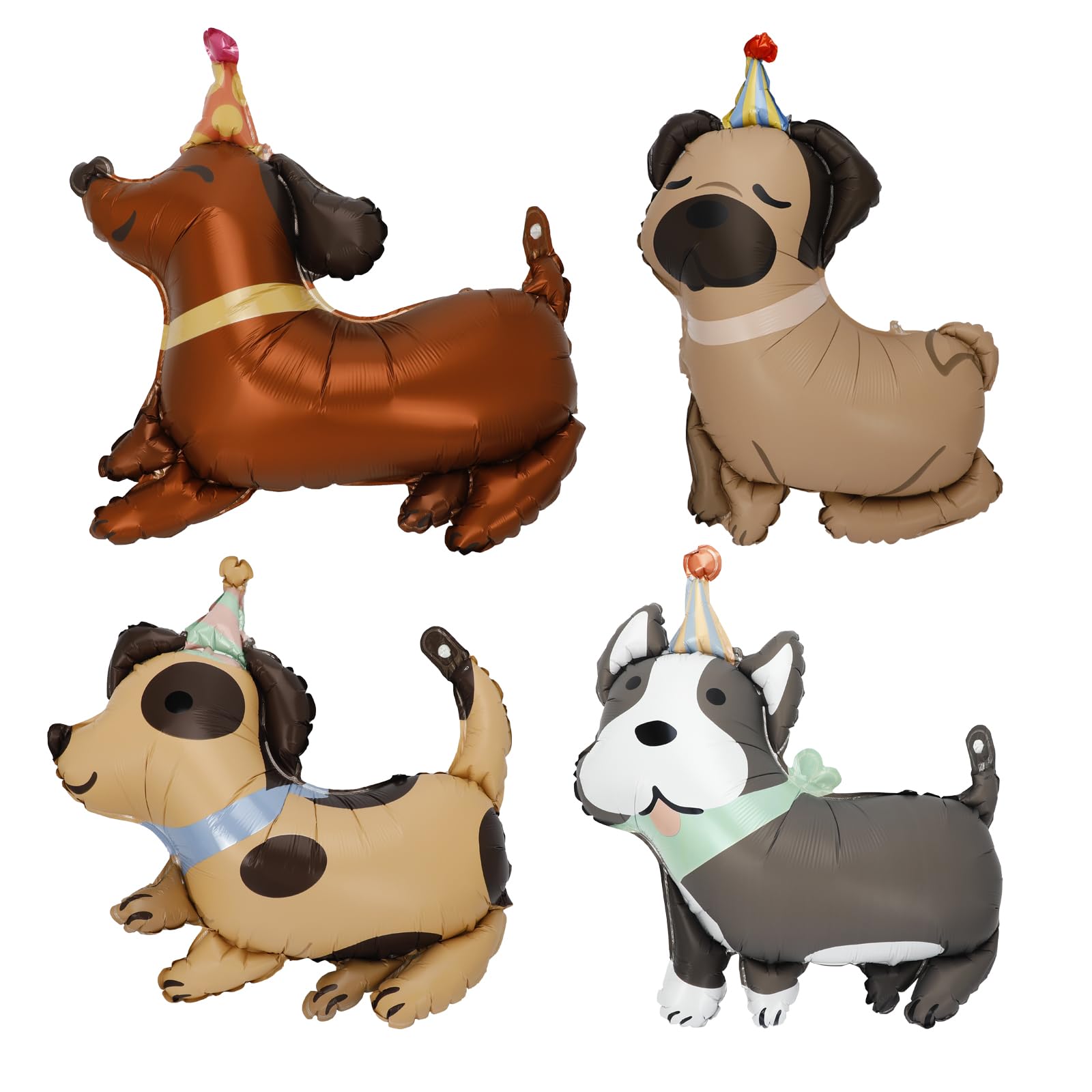 Amazon.com: 8 Pcs Puppy Dog Balloons Dalmatian Balloon Husky Balloon ...