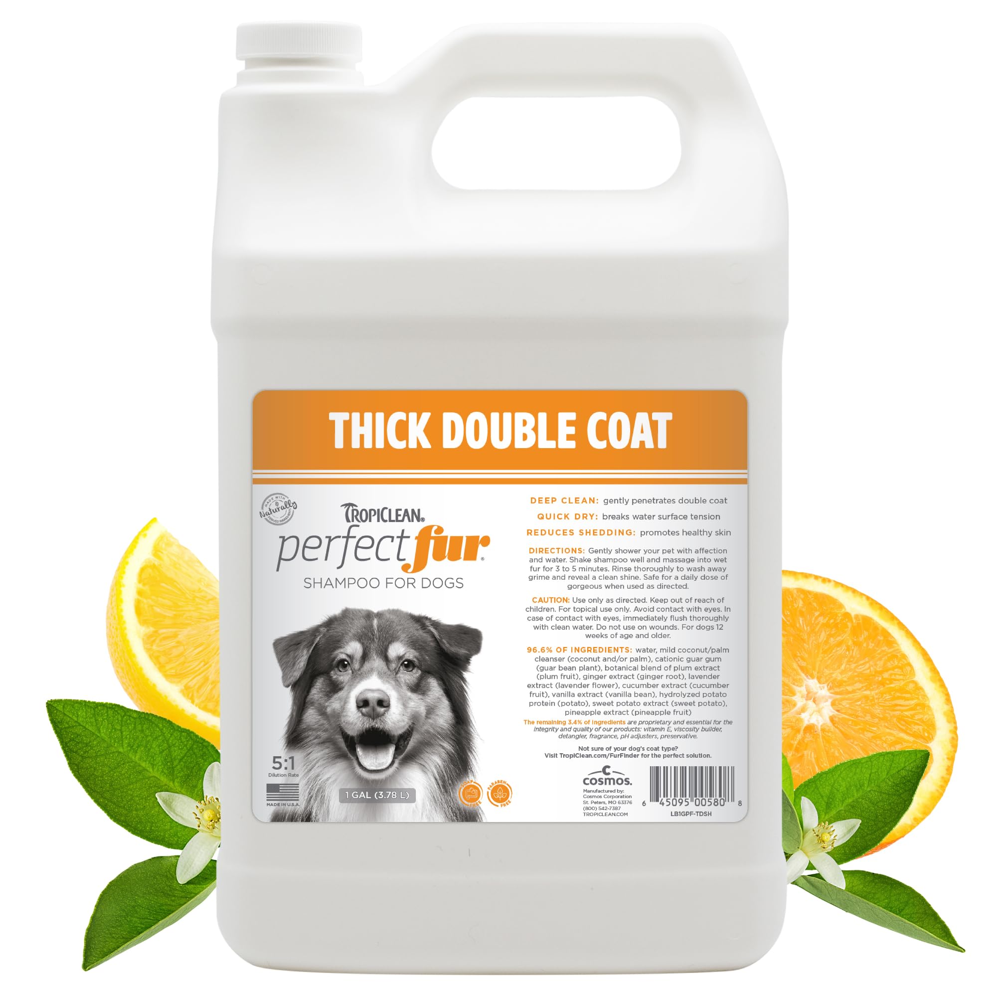 Shed Control Shampoo TropiClean Deshedding Dog Shampoo - Lime & Coconut ...