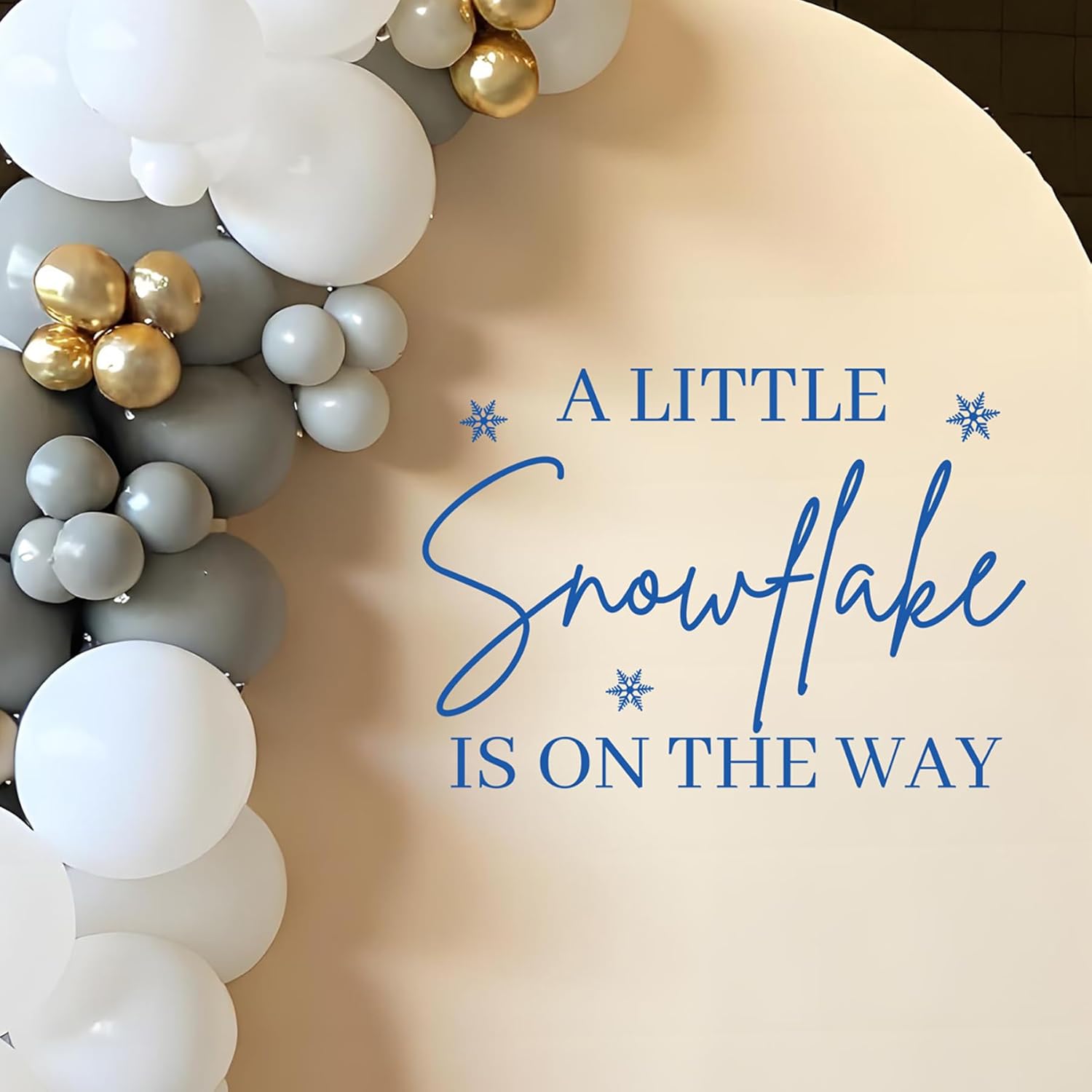 Amazon.com: A Little Snowflake is on the Way Baby Shower Decorations ...