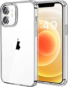 Amazon.com: JJGoo Compatiable with iPhone 12 Mini Case Clear, Transparent Shockproof Phone Case ...