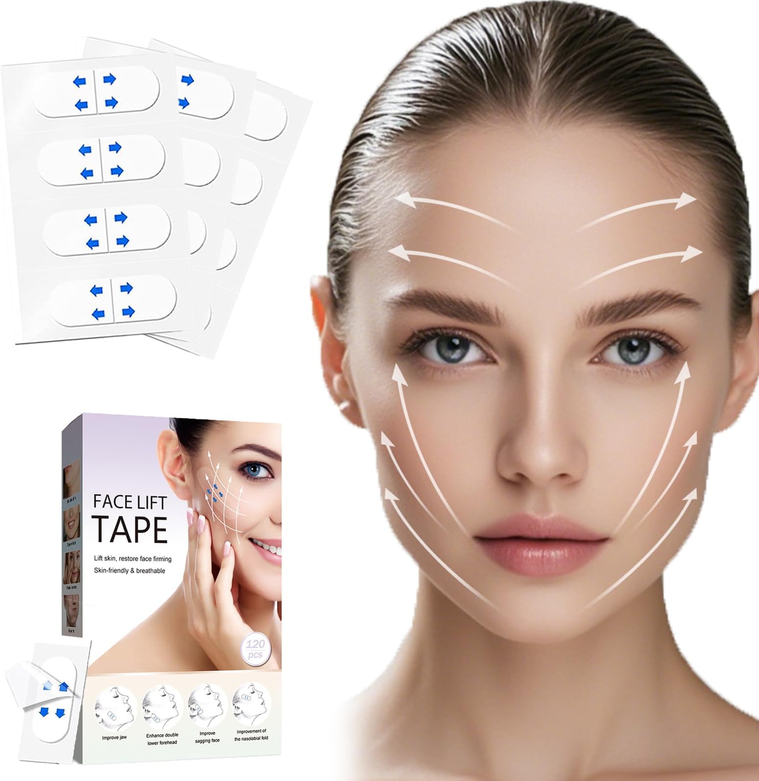 Amazon.com : Bvcotor Face Lift Tape,Face Tape Lifting Invisible,Instant ...