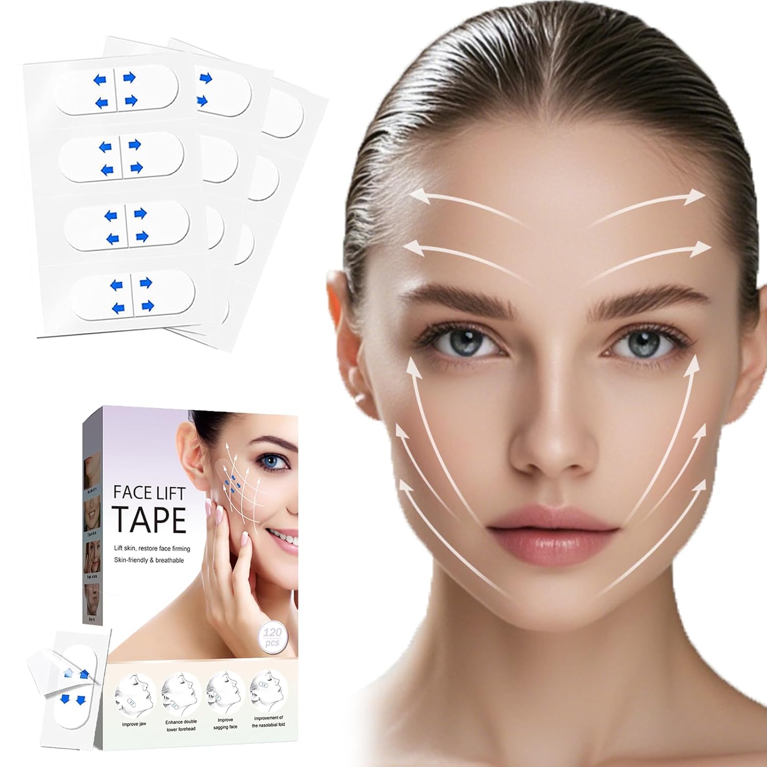 Amazon.com : Bvcotor Face Lift Tape,Face Tape Lifting Invisible,Instant ...