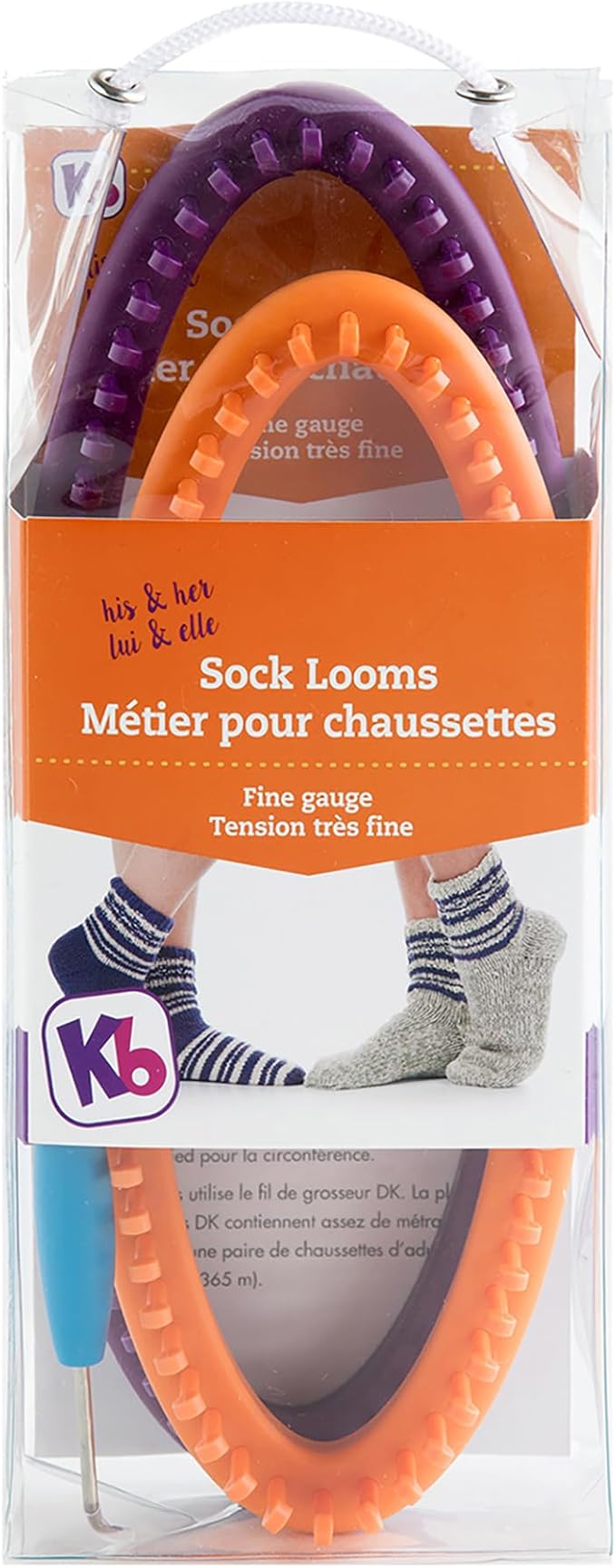 Amazon.com: Authentic Knitting Board KB His and Her Sock Looms, Purple ...